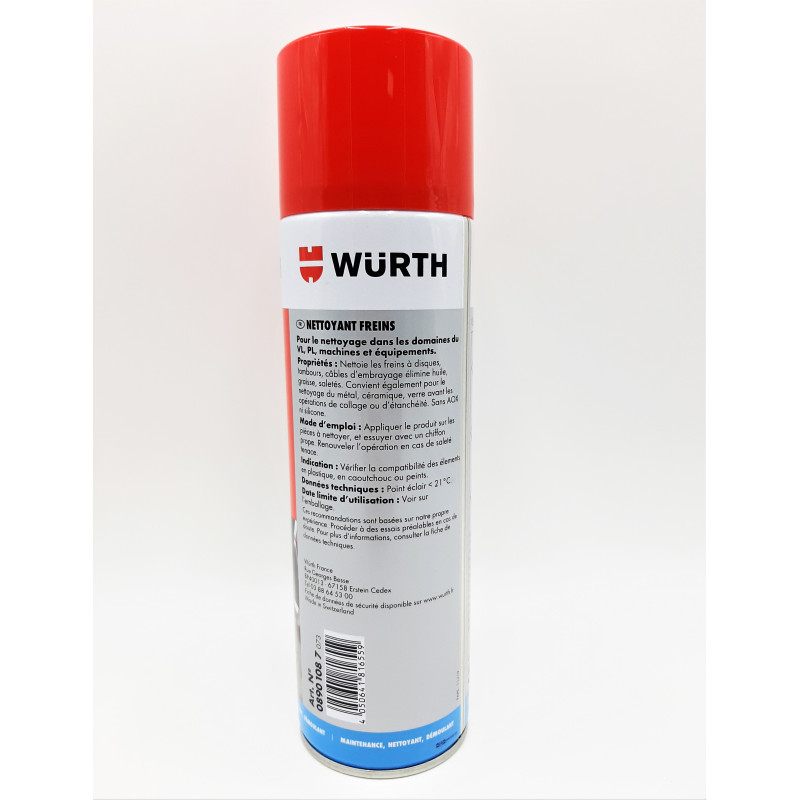 Brake cleaner Wurth 500ml - WURTH - AR1415