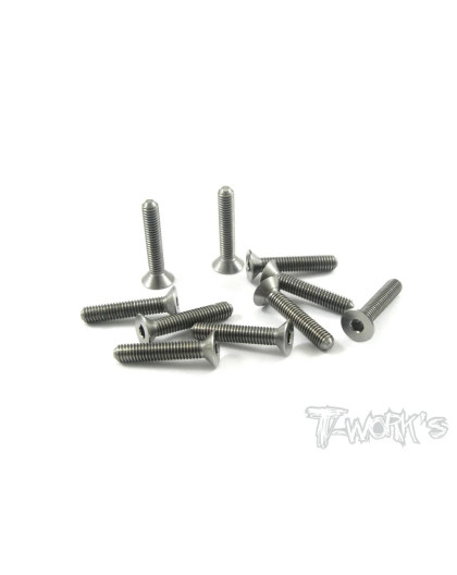 3mm x 16mm Titanium FHC Screw 10pcs. - T-WORKS - TSS-316C